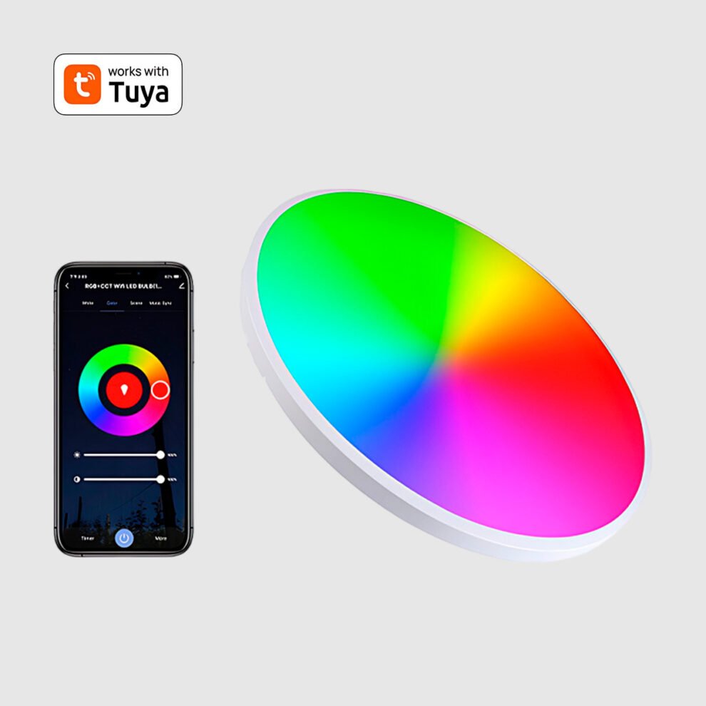 Plafon LED WiFi con RGB y Luz Blanca para Iluminación Moderna ...